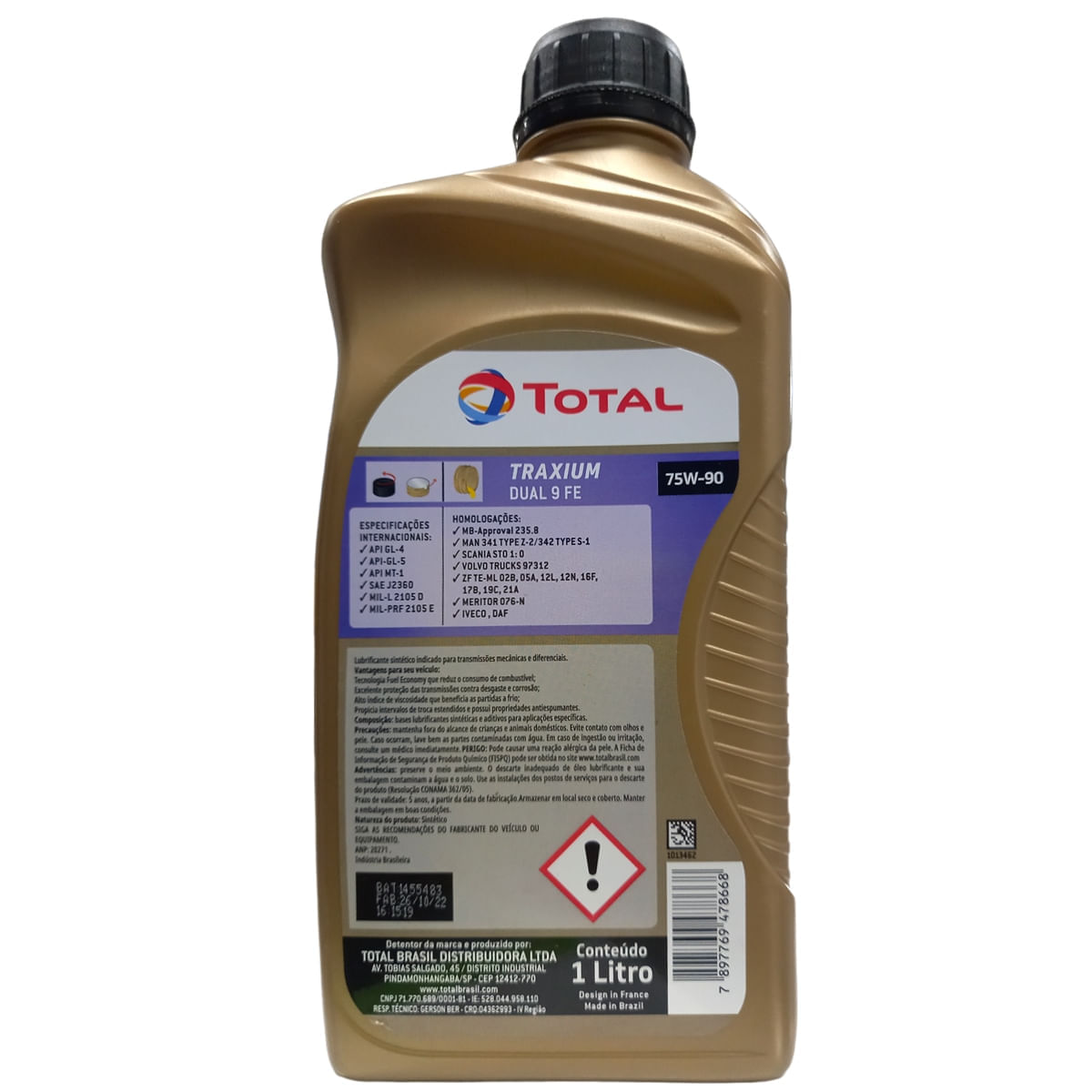 Óleo Lubrificante Sintético Total TRAXIUM DUAL 9 FE para Transmissões ...