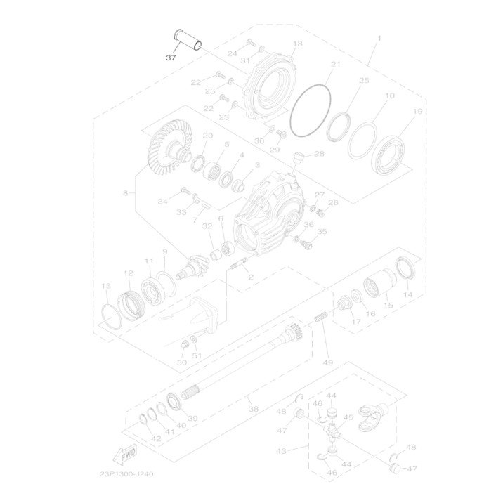 Espaçador da Coroa do Cardan Ténéré XT 1200Z Original Yamaha